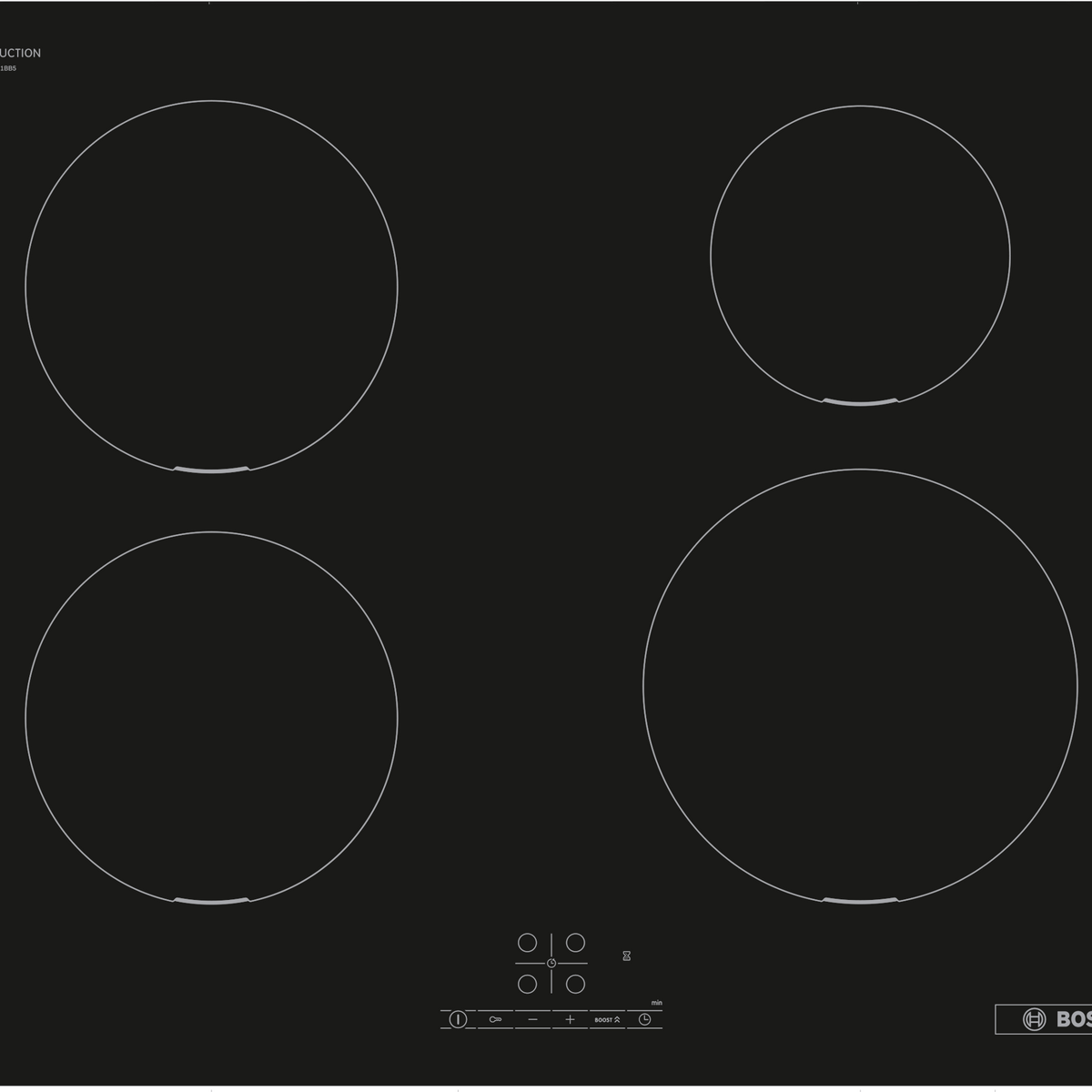 Bosch Serie 4 PUE611BB5D kookplaat Zwart Ingebouwd 59.2 cm Inductiekoo ...